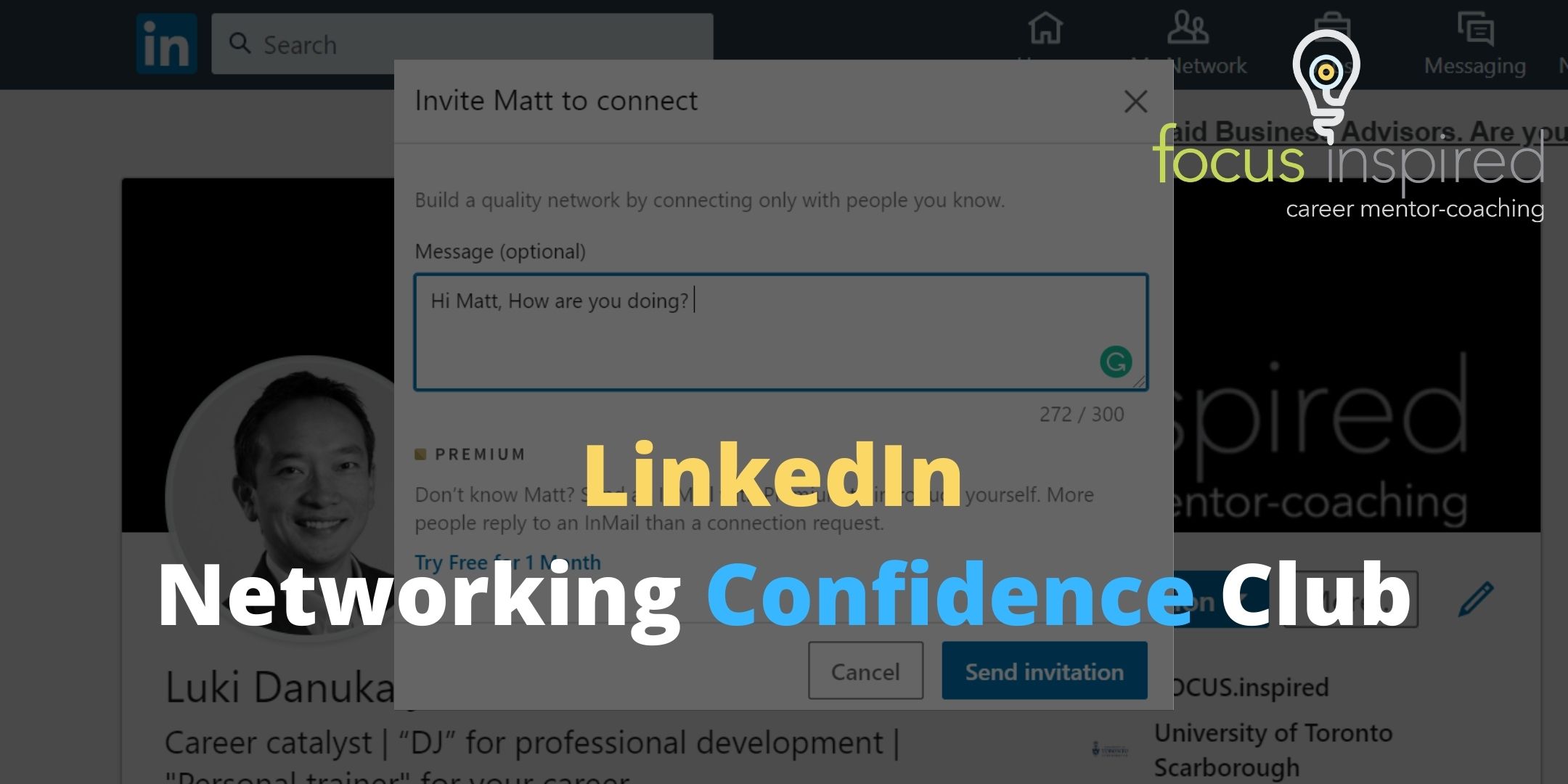 Pay What You Can Training - LinkedIn Networking Confidence Club LINCC Brought to you by the YSA ...